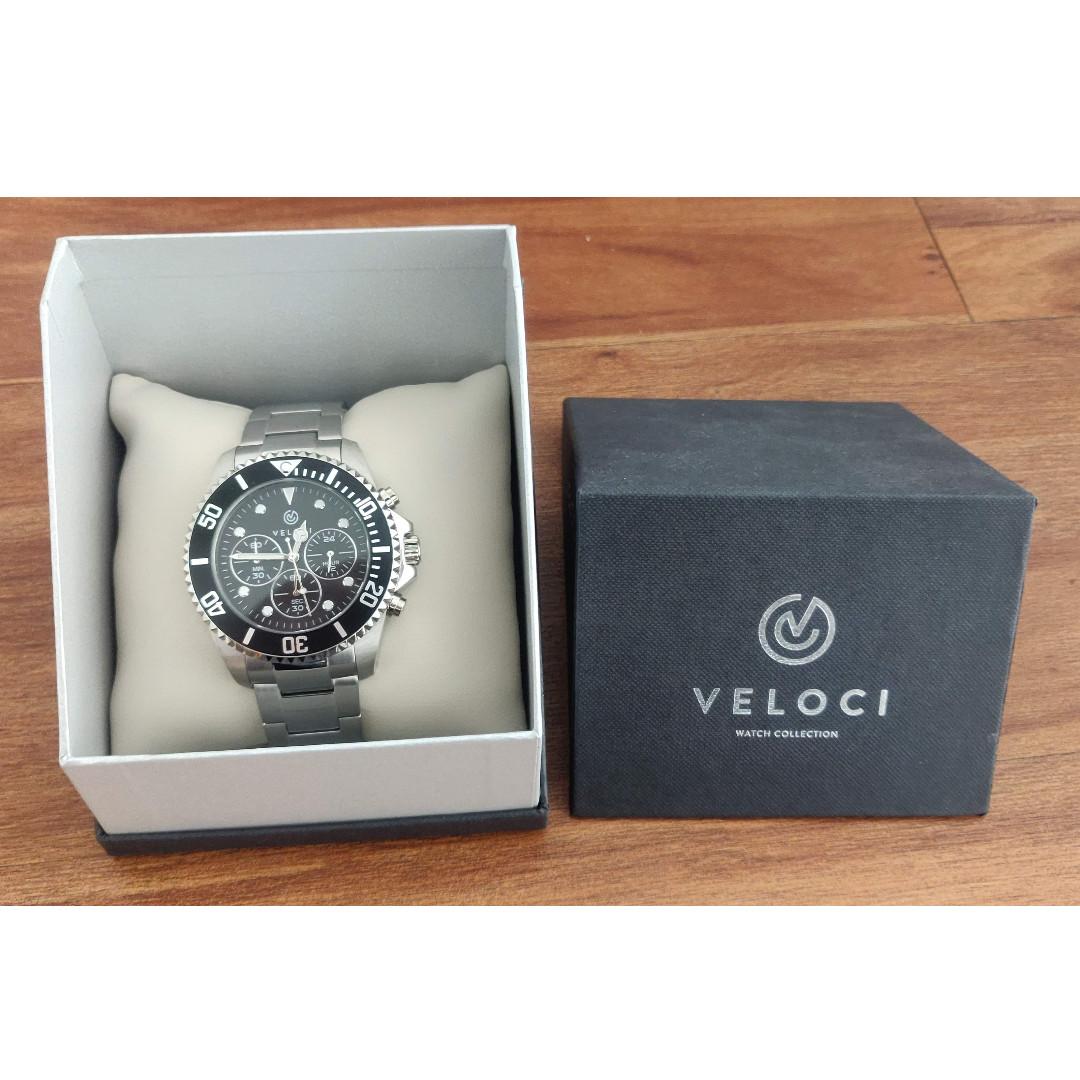 Veloci Steel Chronograph Watch, Men's Fashion, Watches & Accessories ...
