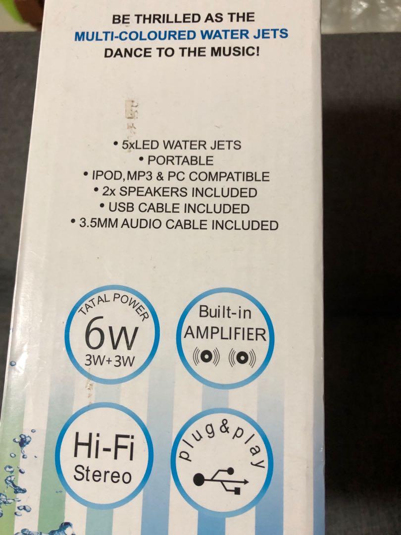 Water Dance / Dancing Water Speakers, TV & Home Appliances, Kitchen ...