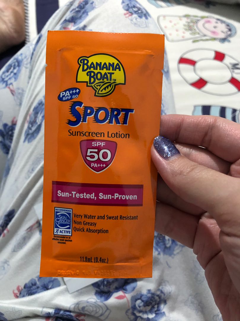 Banana boat sunscreen sunblock sport PA+++ SPF 50 sachet travel ...