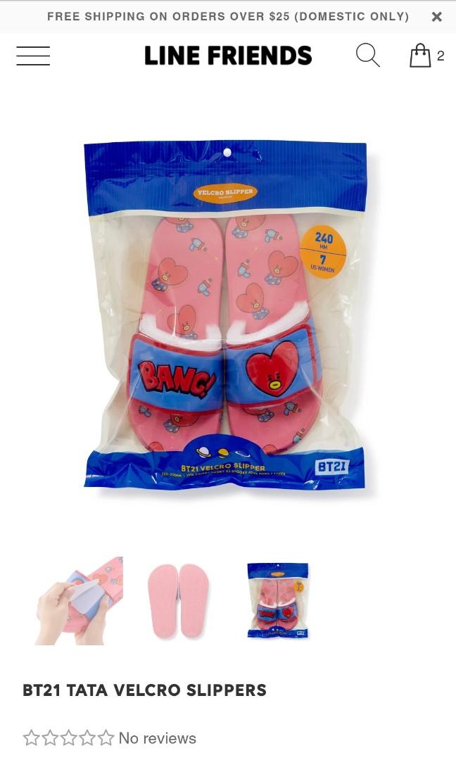 BT21 Line Friends Tata Slippers Brand New, Women's Fashion, Footwear ...