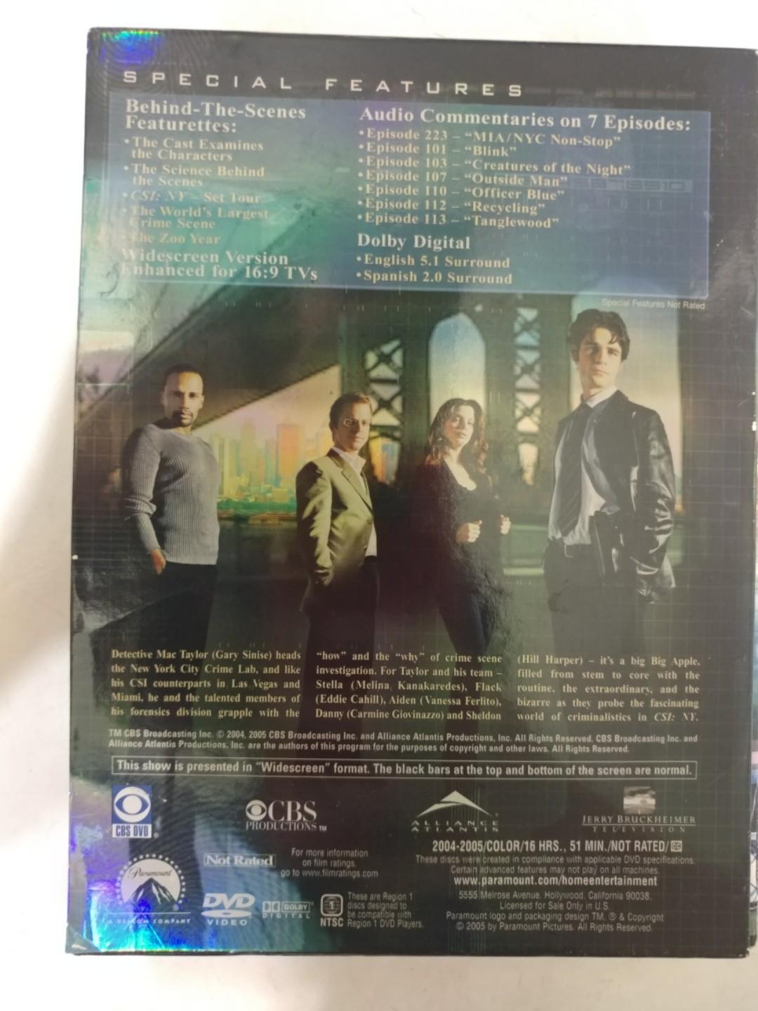 CSI NY season dvd drama, Hobbies & Toys, Music & Media, CDs & DVDs on ...