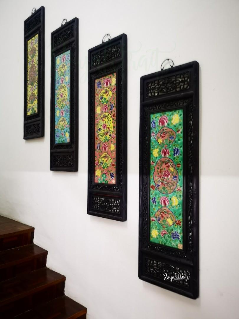 CNY Interior Colorful Peranakan Home Design Ceramic Wall Panel Set ...