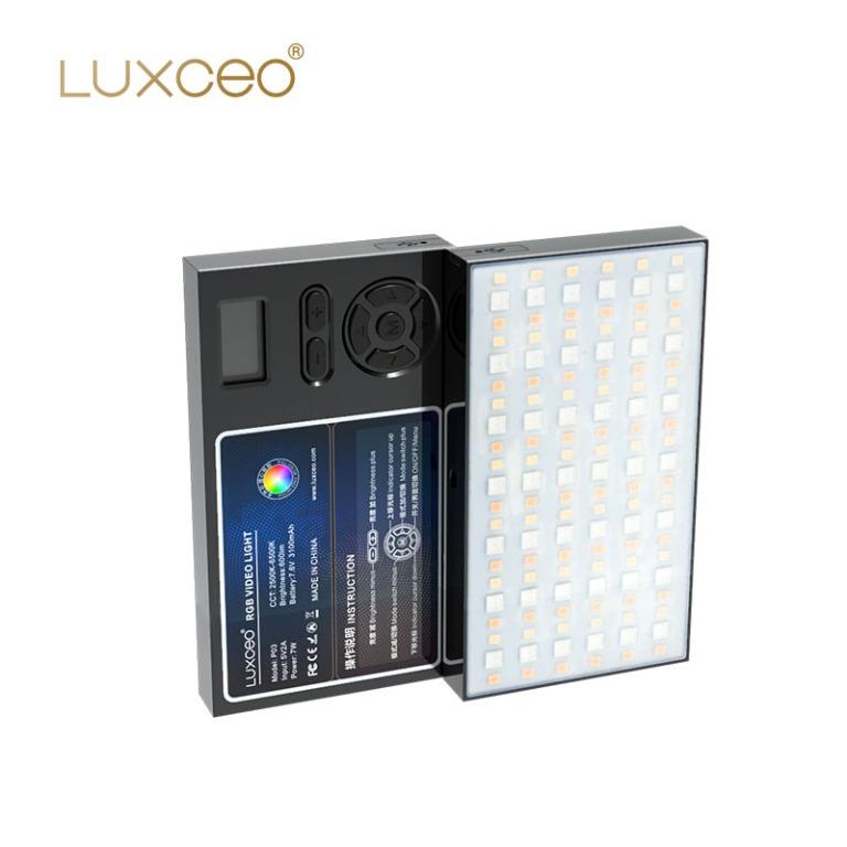 Luxceo P03 Rechargeable RGB Full Color LED Panel Photo Video Light ...