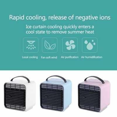 Mini Negative Ion LED Air Conditioning Fan Portable Air Conditioner ...