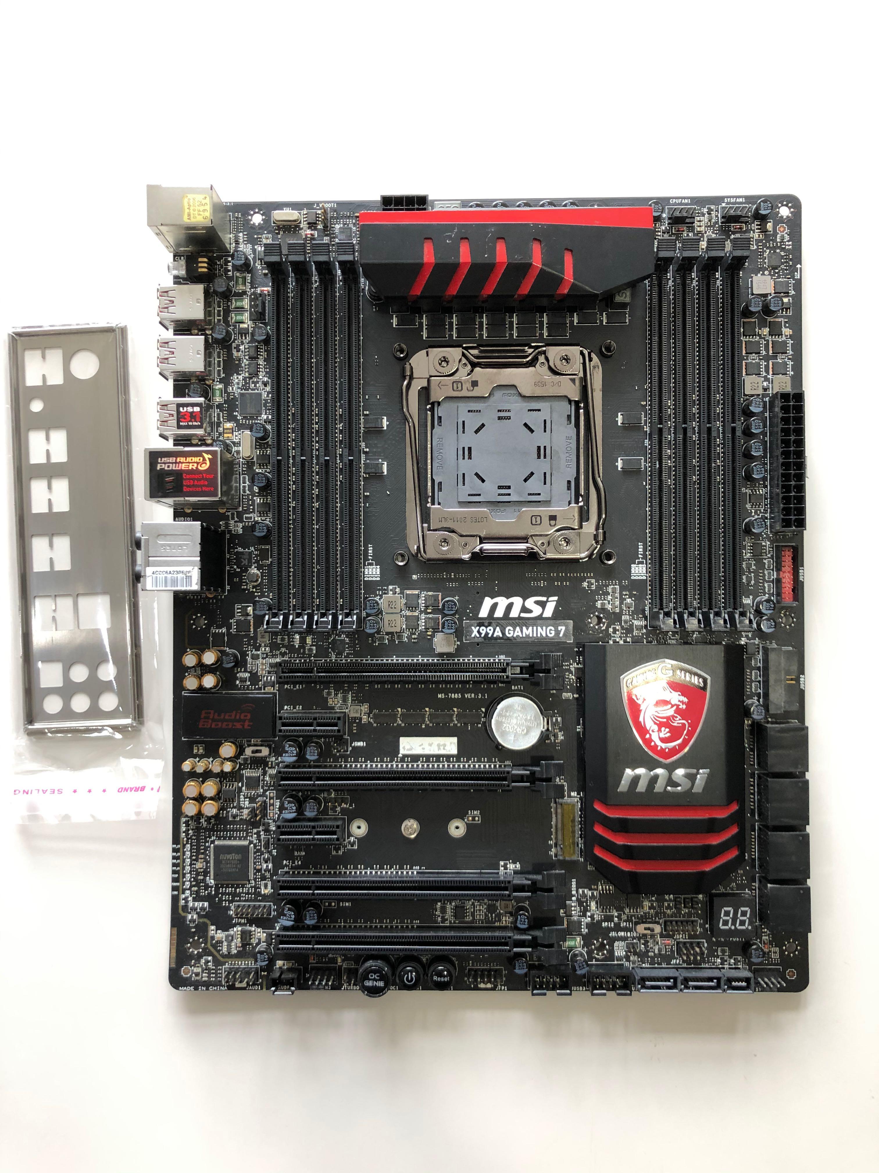 MSI X99 A Gaming 7 Socket 2011 Motherboard, Computers & Tech, Parts ...