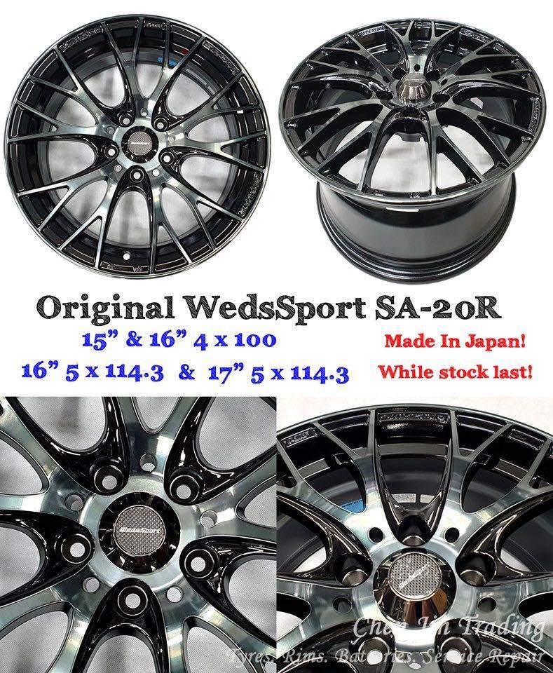 WedsSport SA-20R original wheel, made in Japan, 15” 16” 17” 18” 19” 20 ...