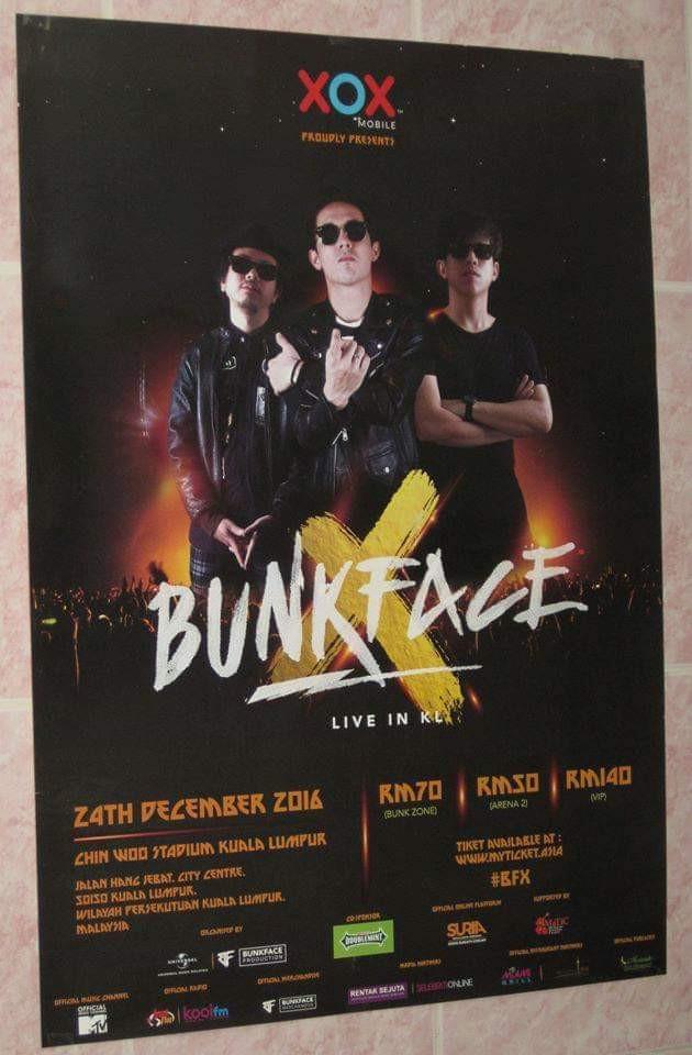 Poster BUNKFACE Live KL, Hobbies & Toys, Music & Media, CDs & DVDs on ...
