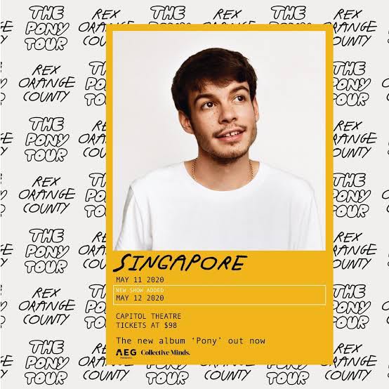 Rex orange county concert ticket STANDING, Tickets & Vouchers, Event ...