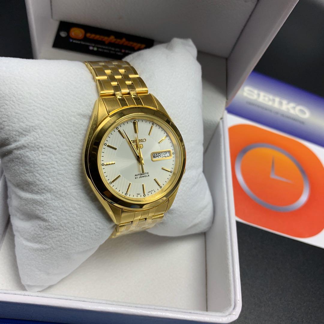 Seiko 5 Gold Automatic, Luxury, Watches on Carousell