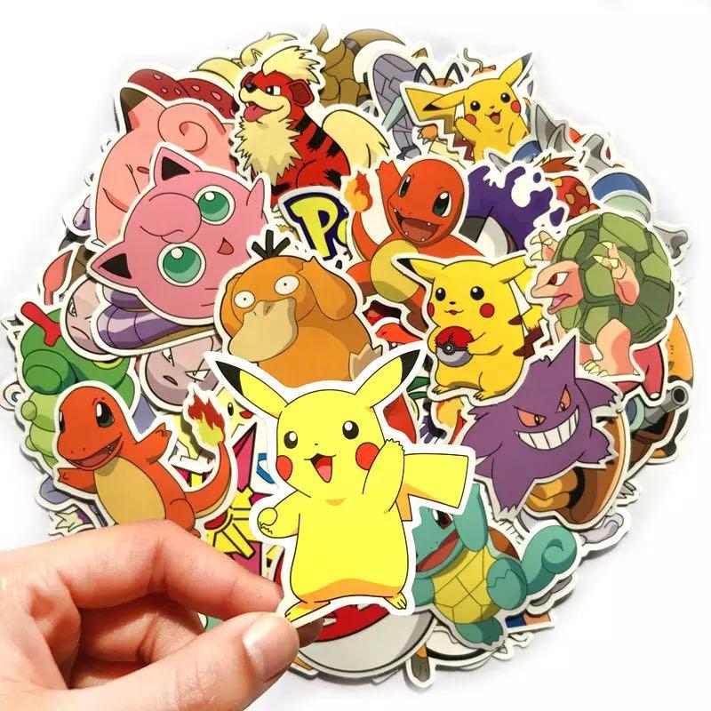 (Stickers) 50pc Pokemon Nintendo Japan Video Game Series Anime Pikachu ...
