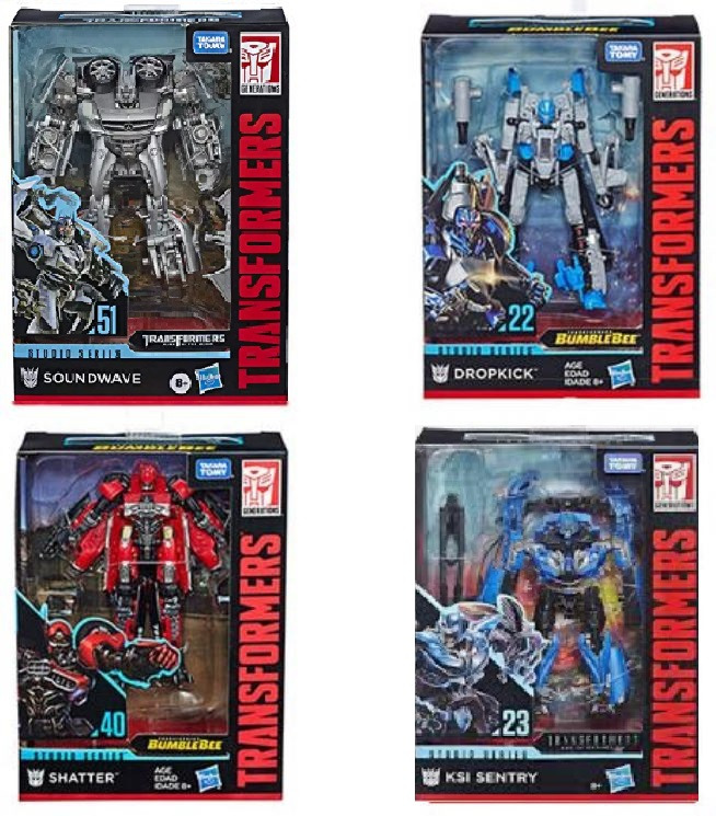 Transformers Studio Deluxe Soundwave + Shatter + KSI Sentry + Dropkick ...