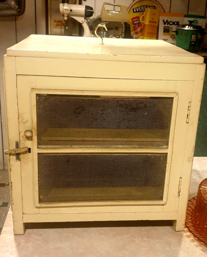 Vintage meat safe / antique wire mesh food storage, Furniture & Home ...