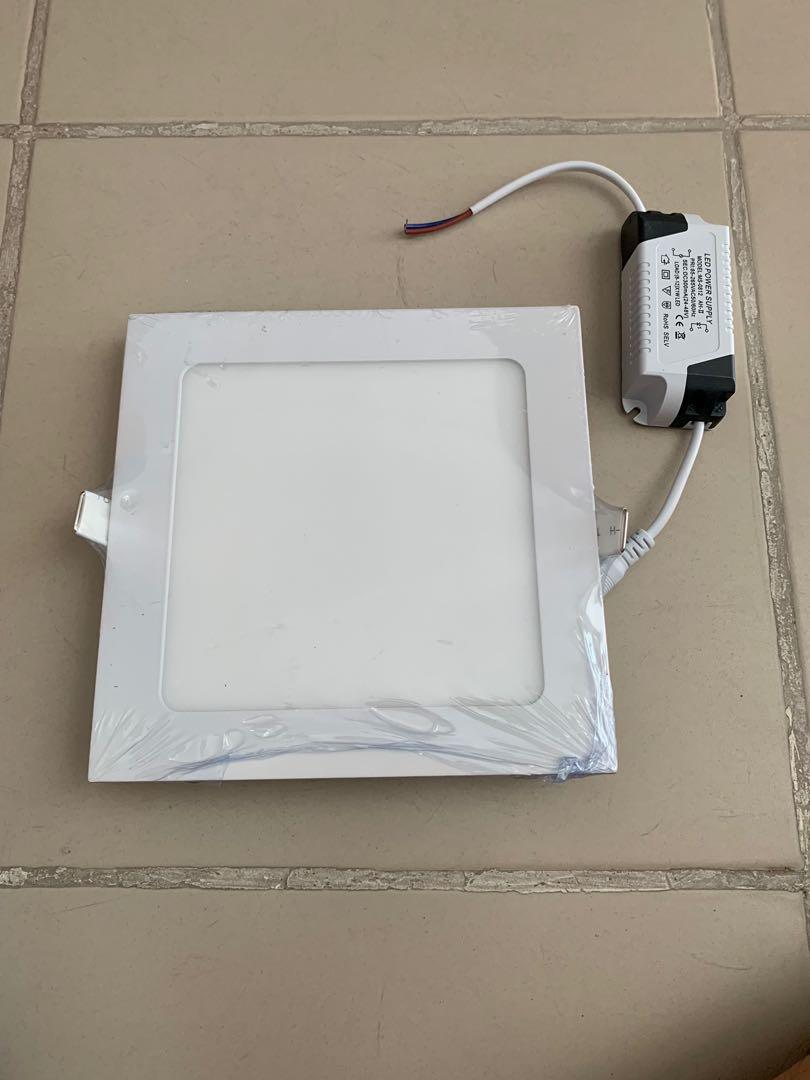 12W LED Ceiling Panel Light 6500k, Furniture & Home Living, Lighting ...