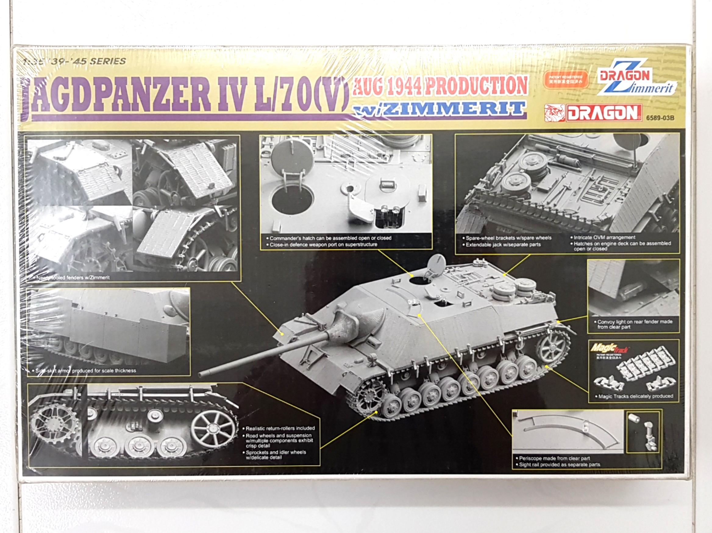 1/35 Dragon #6589 German Jagdpanzer IV L/70 (V) Aug '44 Production c/w ...