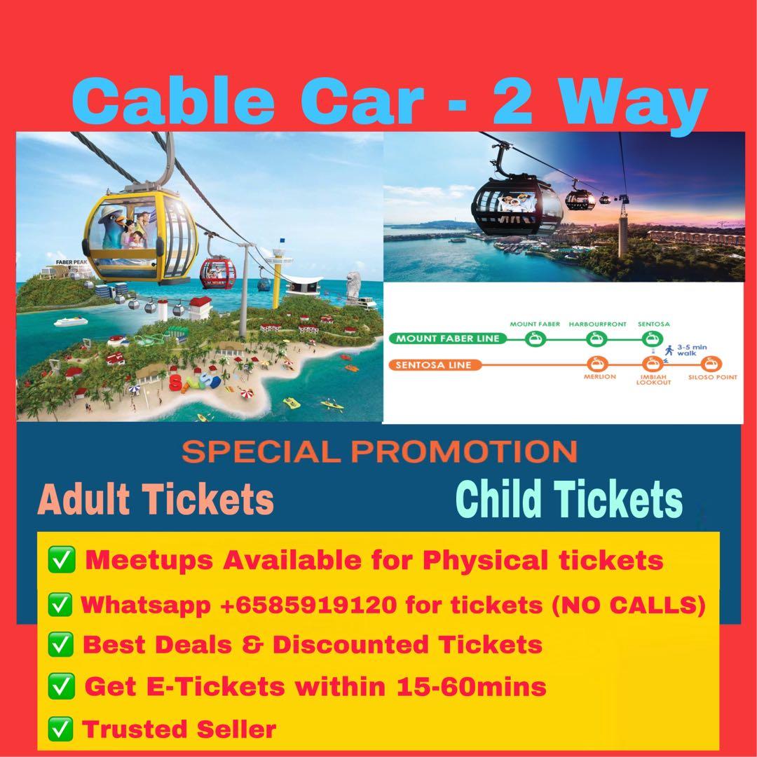Cable Car 2 Way Ticket Singapore, Tickets & Vouchers, Flights ...