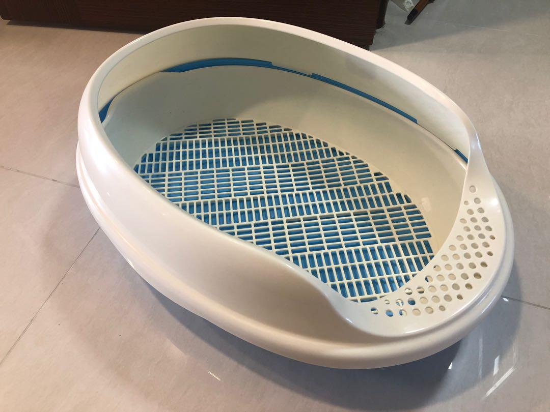 Cat Litter Tray with sieve and step platform, Pet Supplies, Homes ...