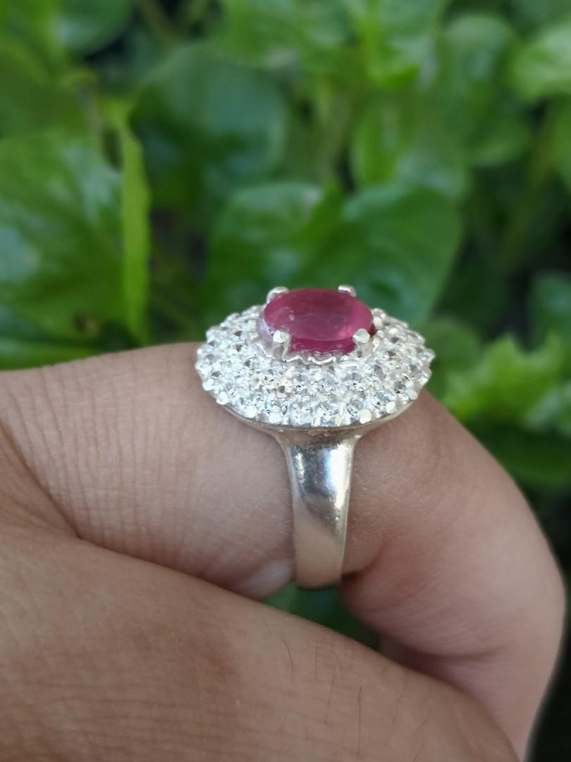 Cincin Batu Delima Asli Mozambique, Women's Fashion, Jewelry ...