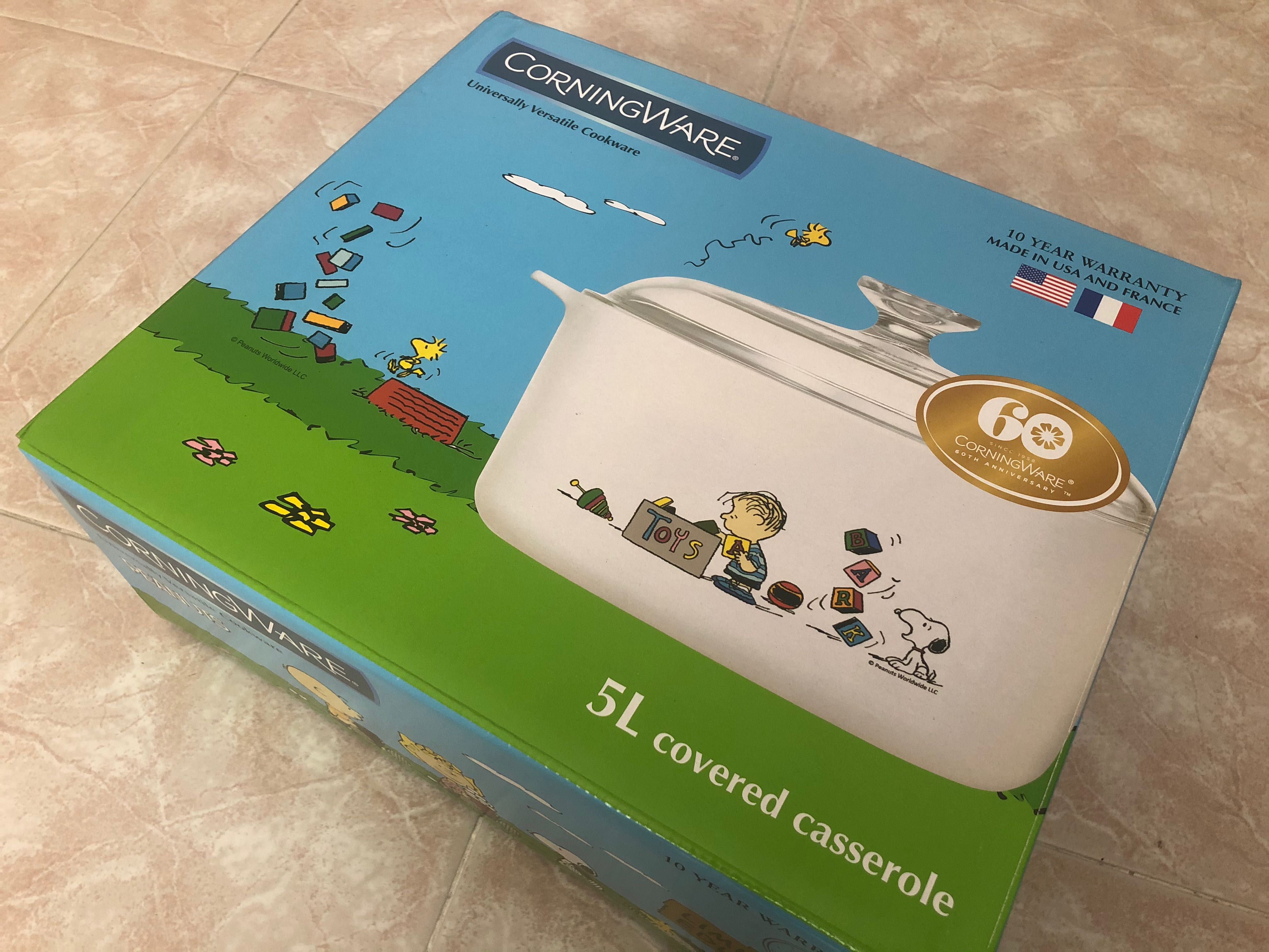 Corningware 5L covered casserole (Peanuts edition), Furniture & Home ...
