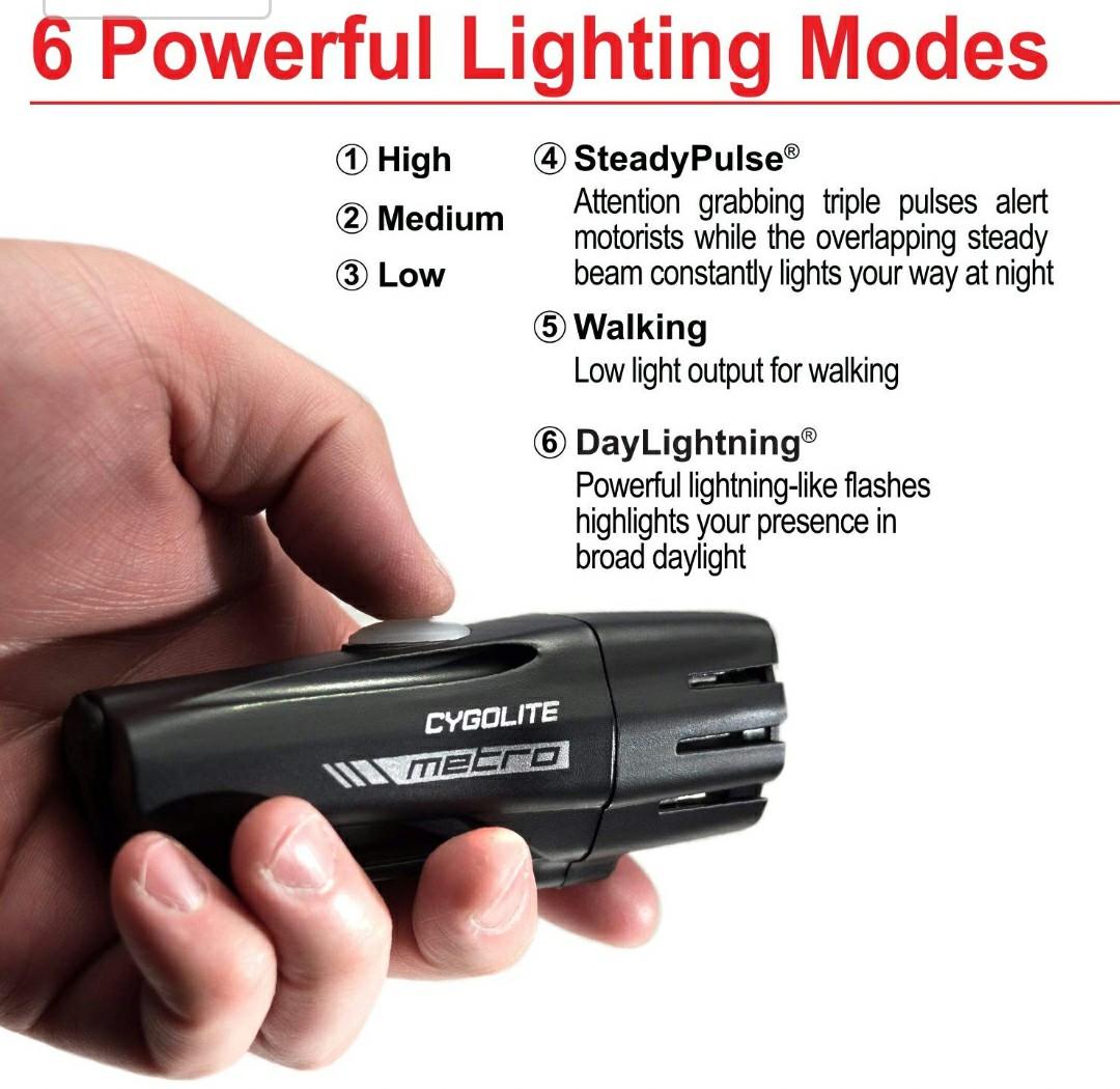 Cygolite Metro - 550 Lumens, Sports Equipment, Bicycles & Parts, Parts ...