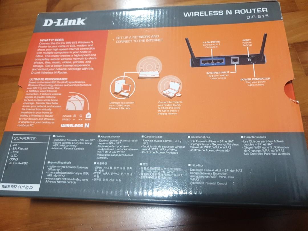 DLink Wireless Router DIR-615, Electronics, Computer Parts ...