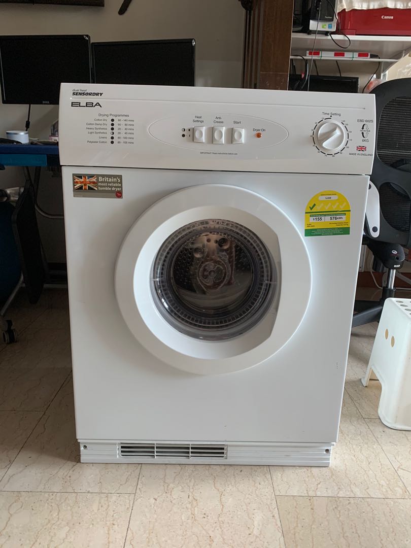 ELBA Tumble Dryer EBD 602S, TV & Home Appliances, Washing Machines and ...