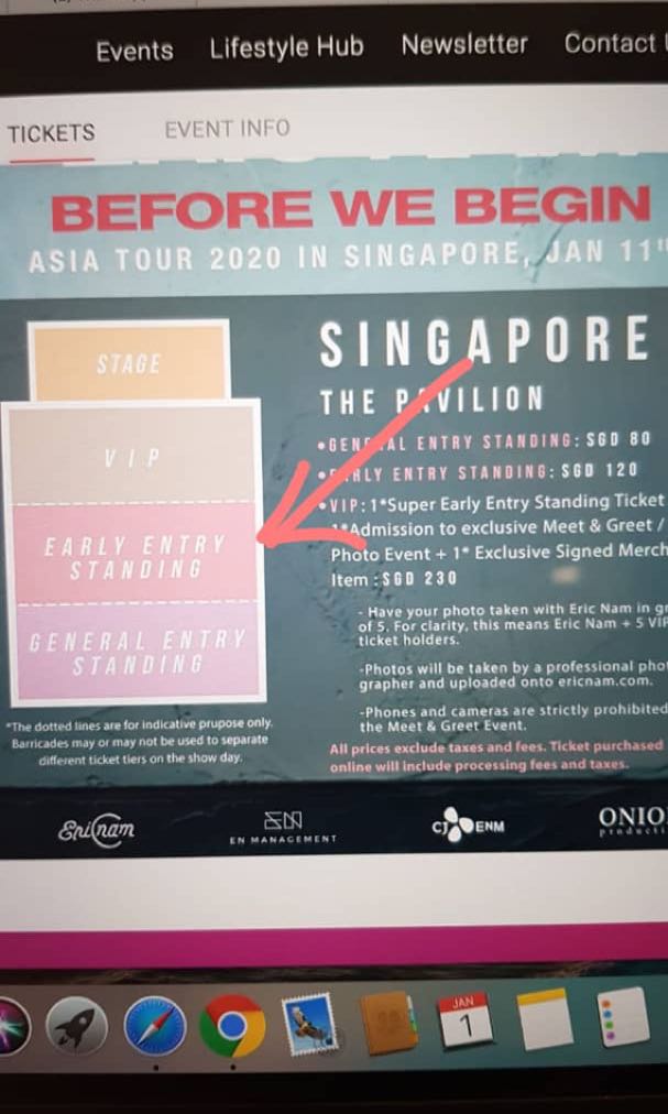 Eric Nan Concert Standing Tickets, Tickets & Vouchers, Event Tickets on ...