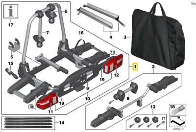 Genuine BMW Rear Bike Rack Pro 2.0 LHD, Car Accessories, Accessories on ...