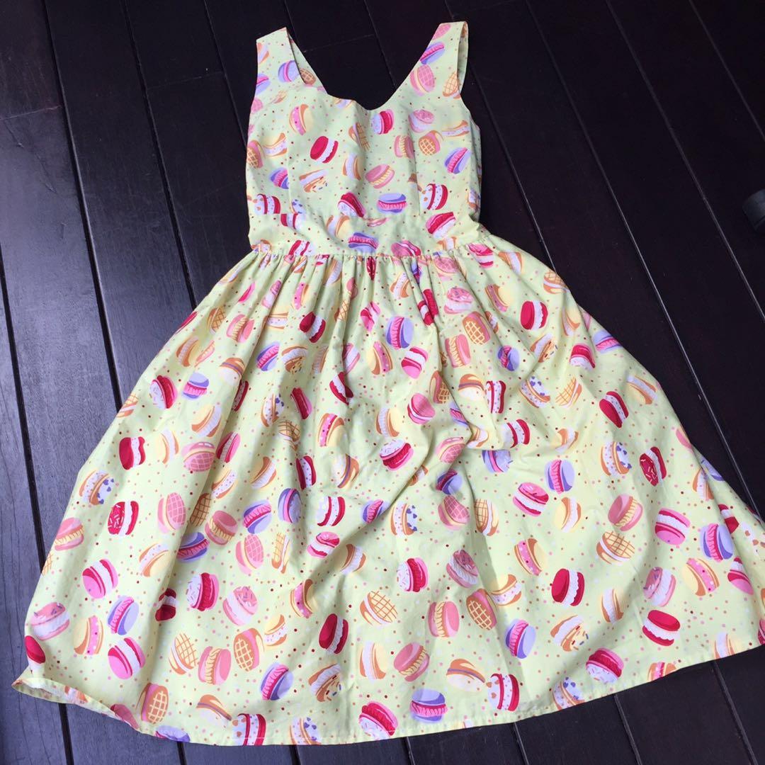 [instock] macaron dress, Women's Fashion, Muslimah Fashion, Dresses on ...