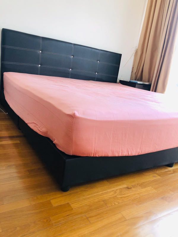 King size bed with executive mattress, Furniture & Home Living ...