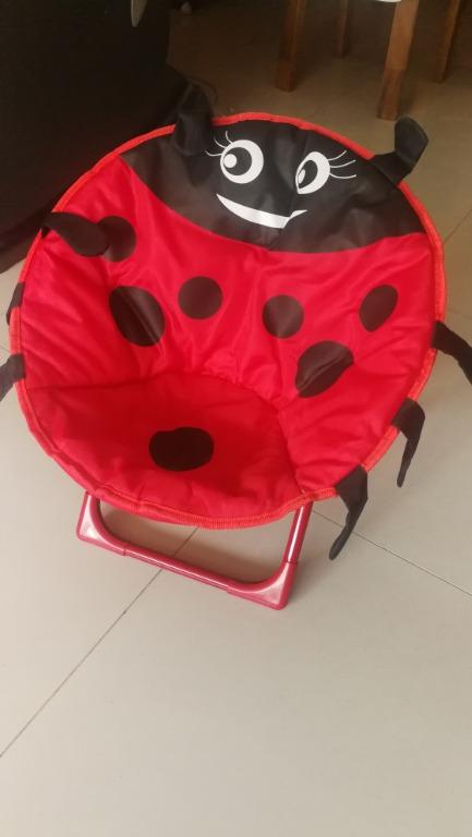 Ladybug folding beach Moon Chair, Furniture & Home Living, Outdoor ...