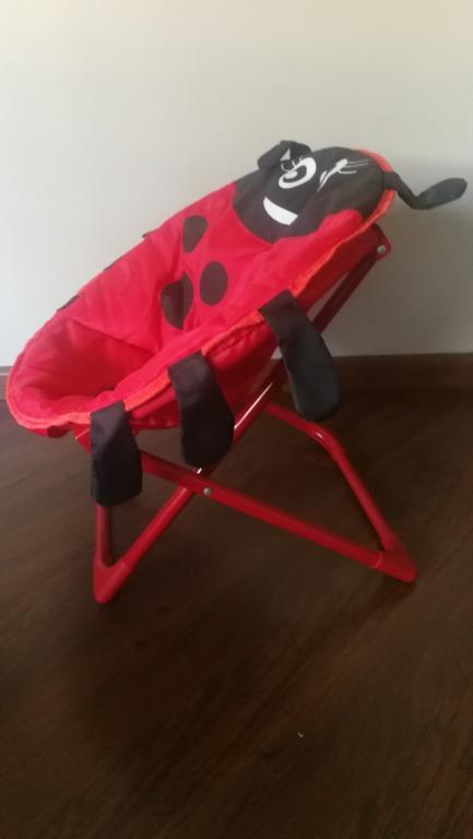 Ladybug folding beach Moon Chair, Furniture & Home Living, Outdoor ...