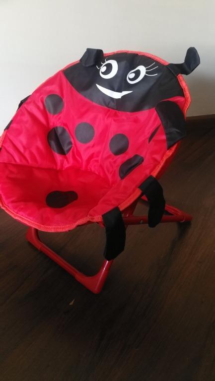 Ladybug folding beach Moon Chair, Furniture & Home Living, Outdoor ...