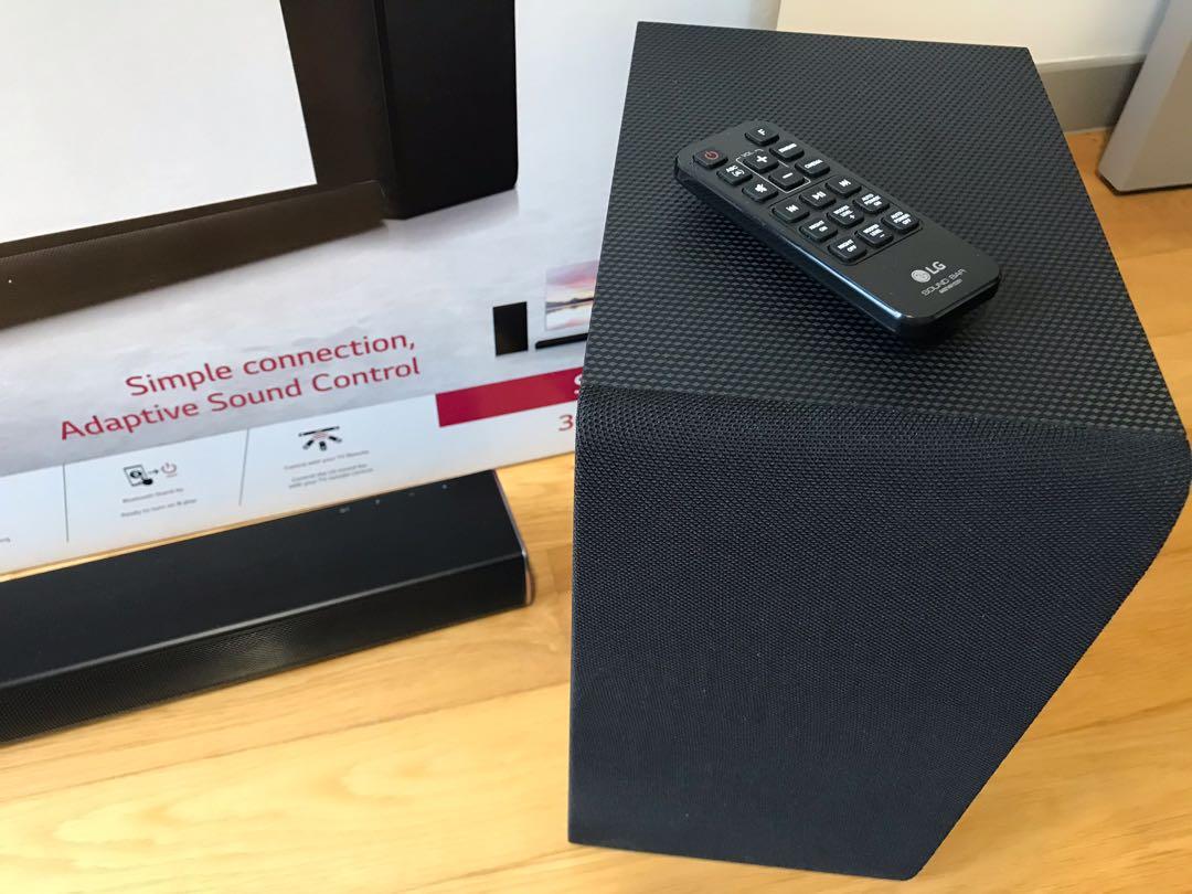 LG SH4 2.1ch 300W Soundbar with Wireless Subwoofer, Audio, Soundbars ...