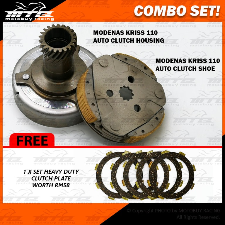 MODENAS KRISS 110 HEAVY DUTY AUTO CLUTCH HOUSING + AUTO CLUTCH SHOE ...