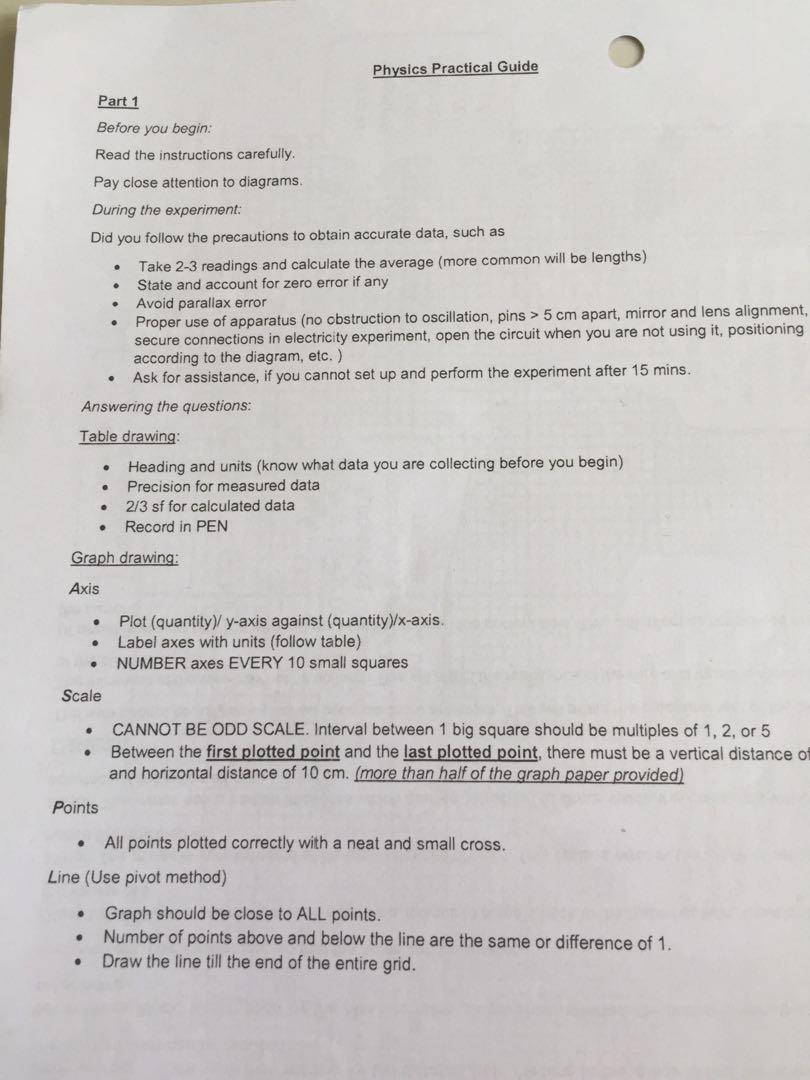 O level physics practical notes, Hobbies & Toys, Books & Magazines ...
