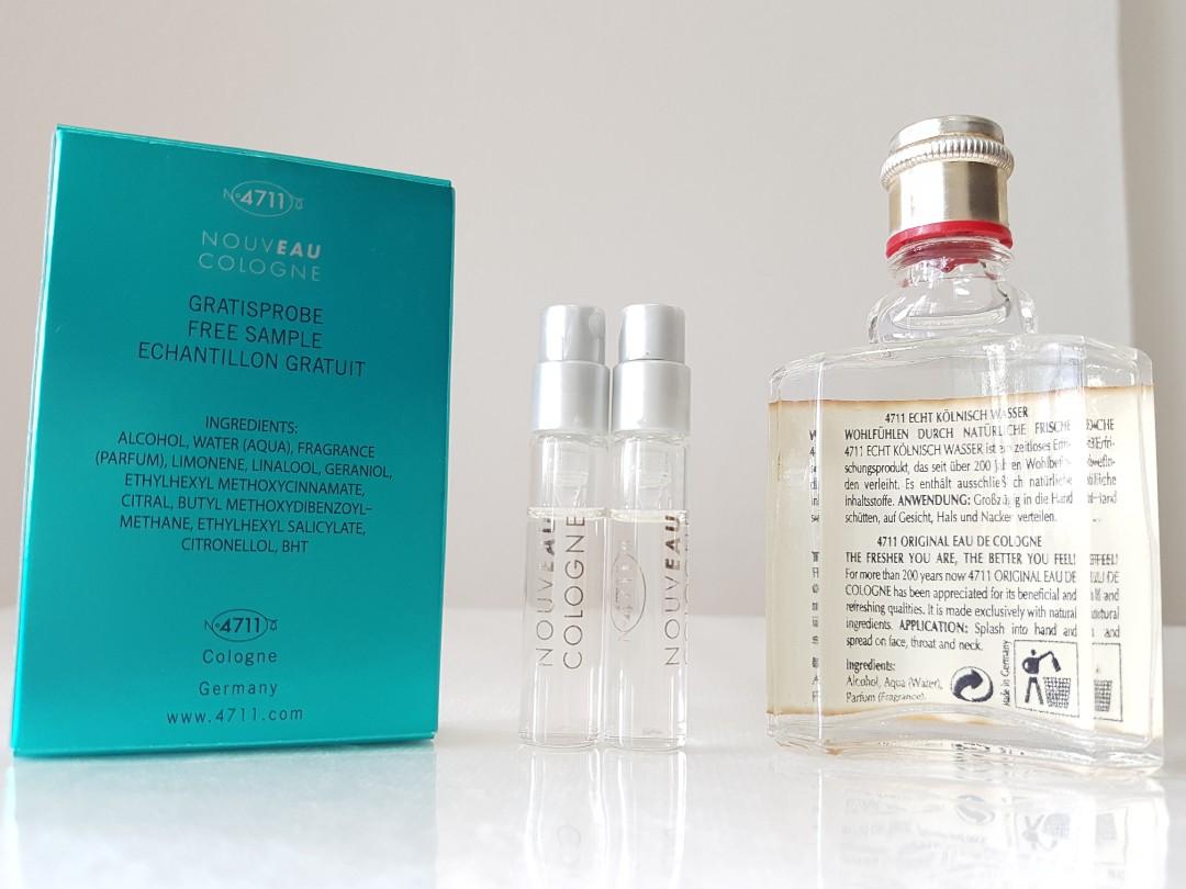 Original No. 4711 Eau de Cologne + Spray sample set, Beauty & Personal ...