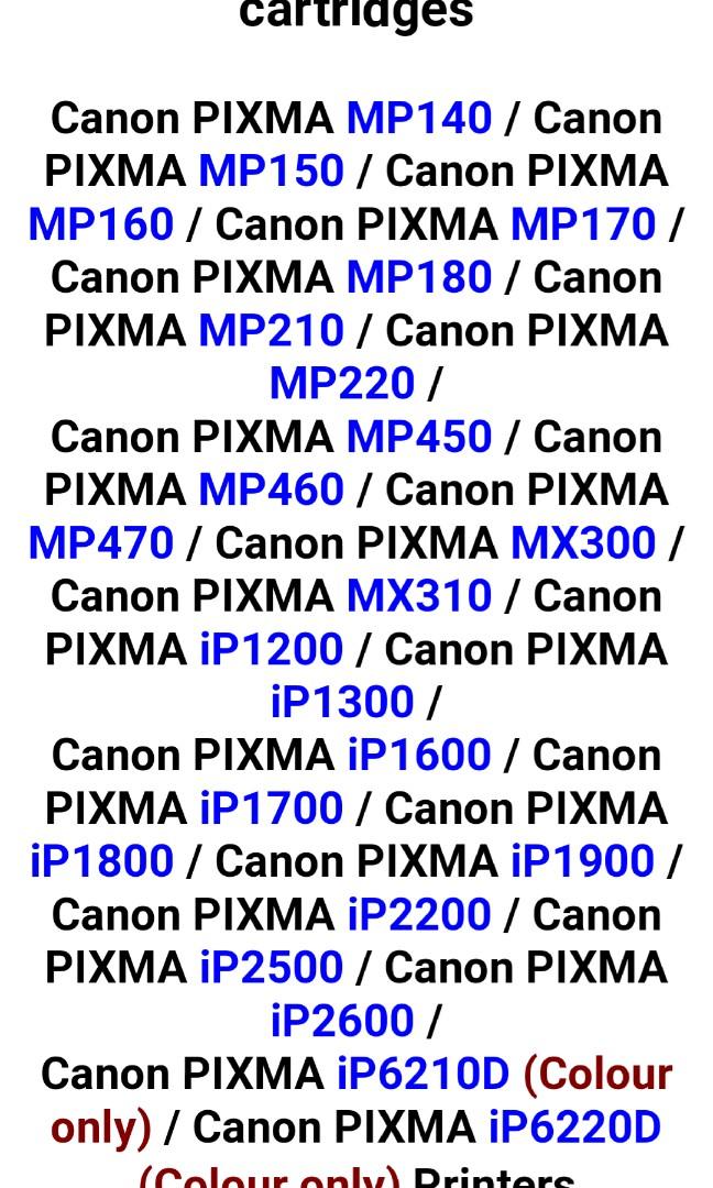 Pixma MP145 printer ink, Computers & Tech, Printers, Scanners & Copiers ...