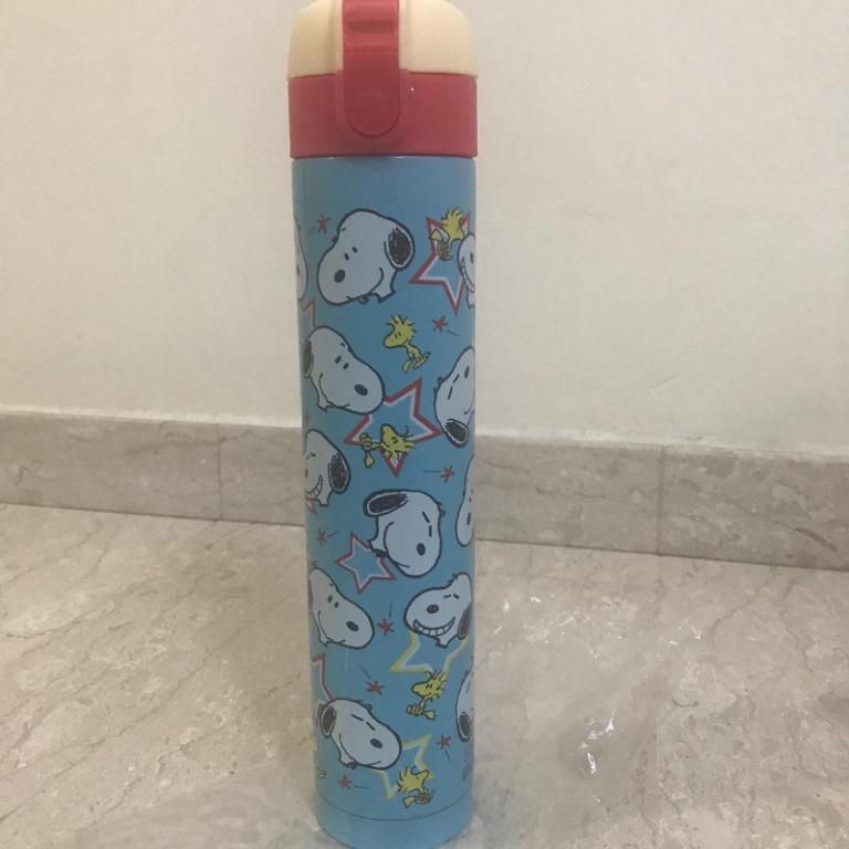 Snoopy PEANUTS Slim Stainless Steel Thermos Bottle 400ml, Furniture & Home Living, Kitchenware ...