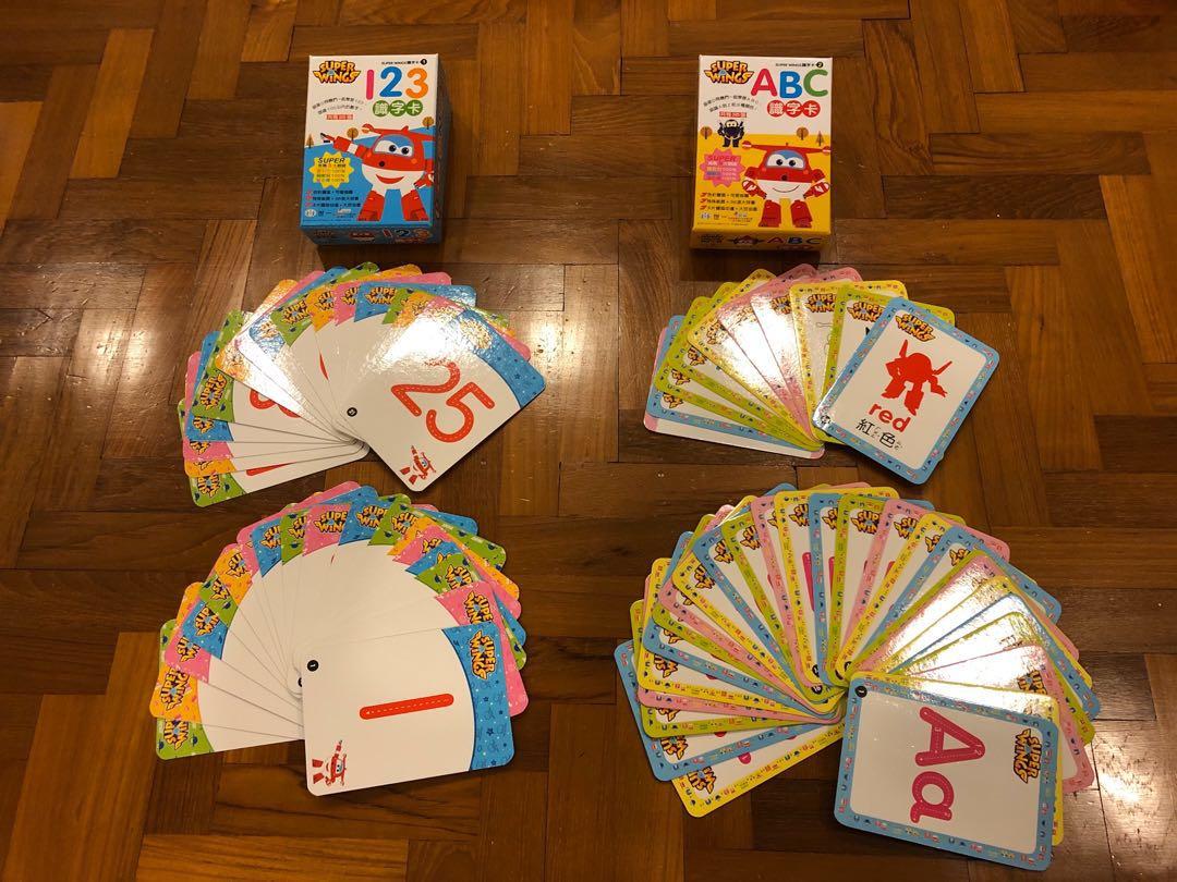Super Wings Flash Cards Numbers and Alphabets $15for both, Hobbies ...