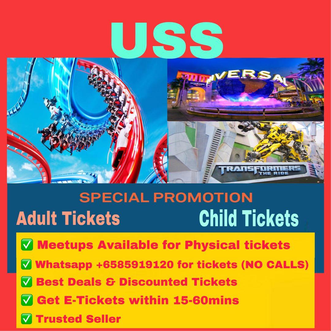 Universal Studios Singapore Uss Tickets, 門票＆禮券, 本地景點門票及交通 - Carousell