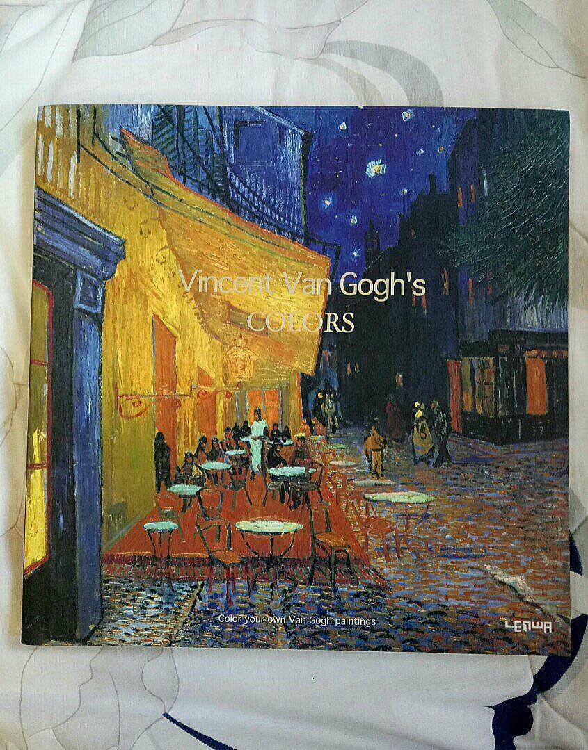 Vincent Van Gogh Adult Coloring Book (w/ colored illustrations ...