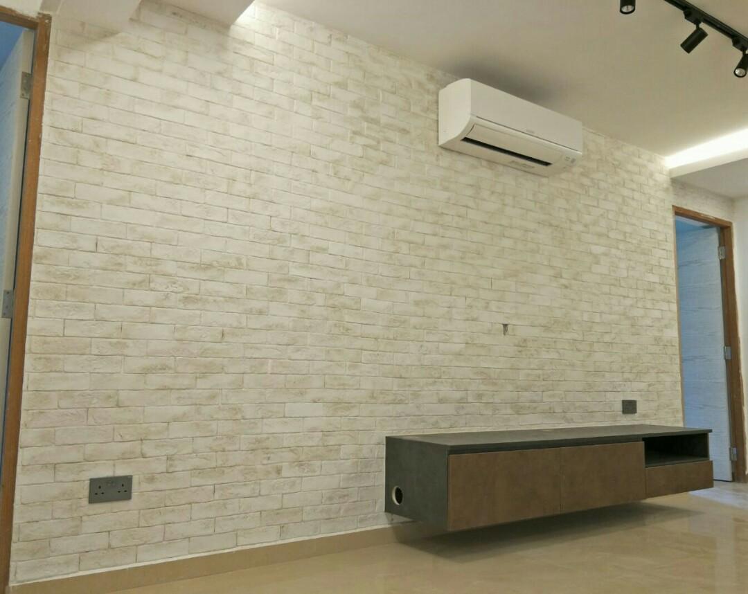 DIRECT TILING TEAM , brick craftstone wall feature design, white brick ...