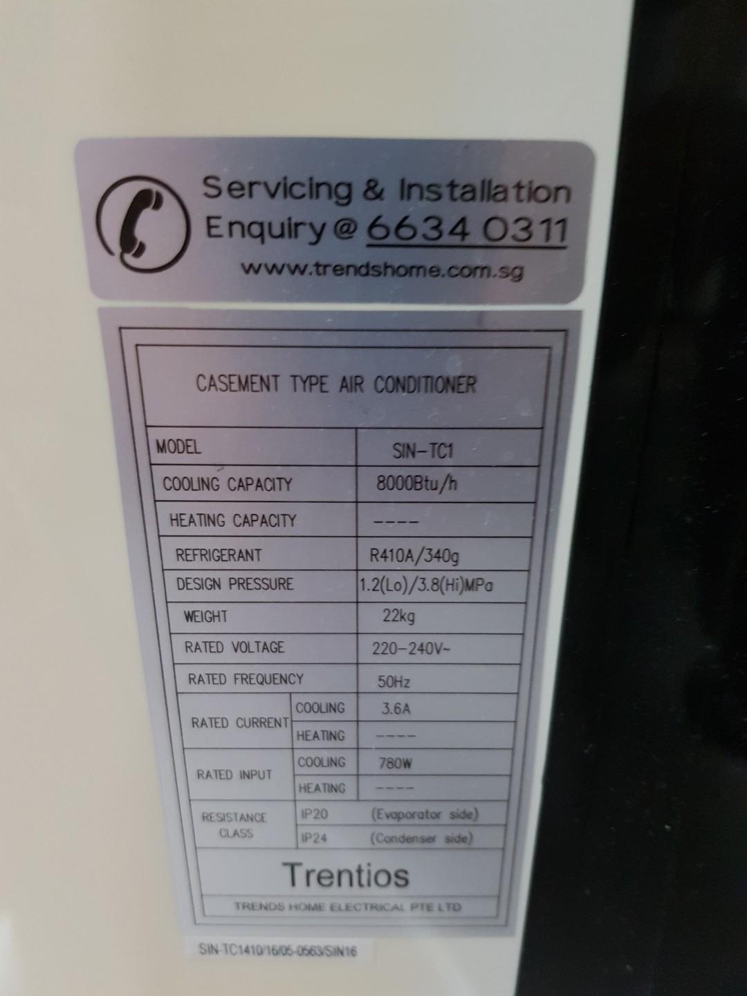 Window Aircon unit, TV & Home Appliances, Air Conditioners & Heating on ...