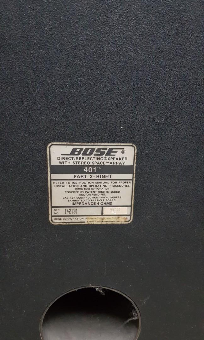 Bose 401 Tower Floor Standing speakers, Audio, Soundbars, Speakers ...