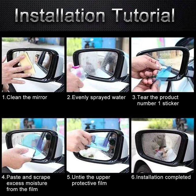 Car Anti-Rain Film Sticker Side Mirror & Window Water Repellent Set ...