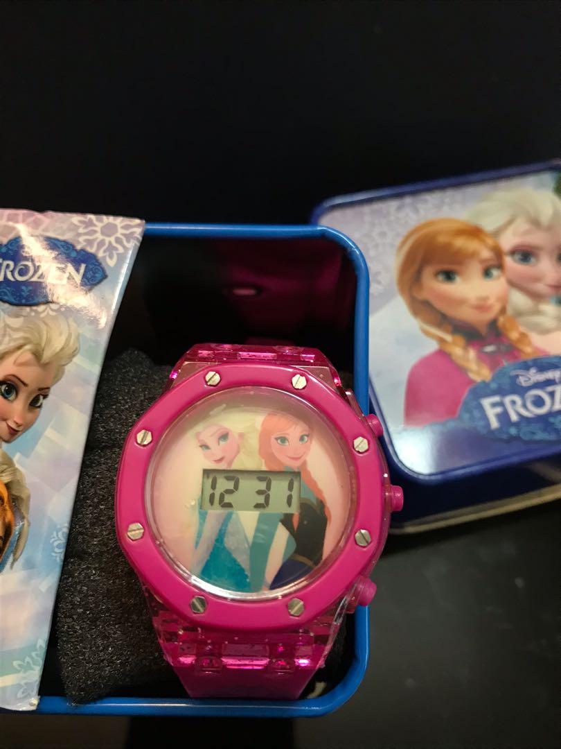 Disney Frozen Anna and Elsa Digital Watch with pink band, Hobbies ...