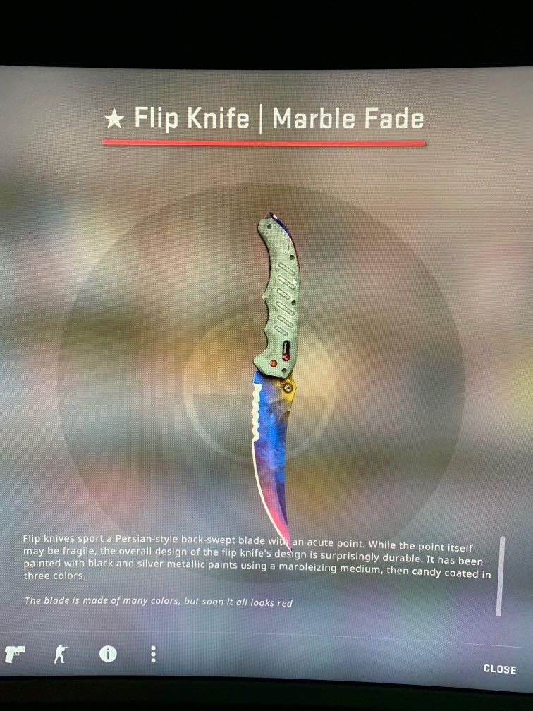 H] Flip Knife Marble Fade FN Tri-color [W] Flip Knife Gamma, 57% OFF