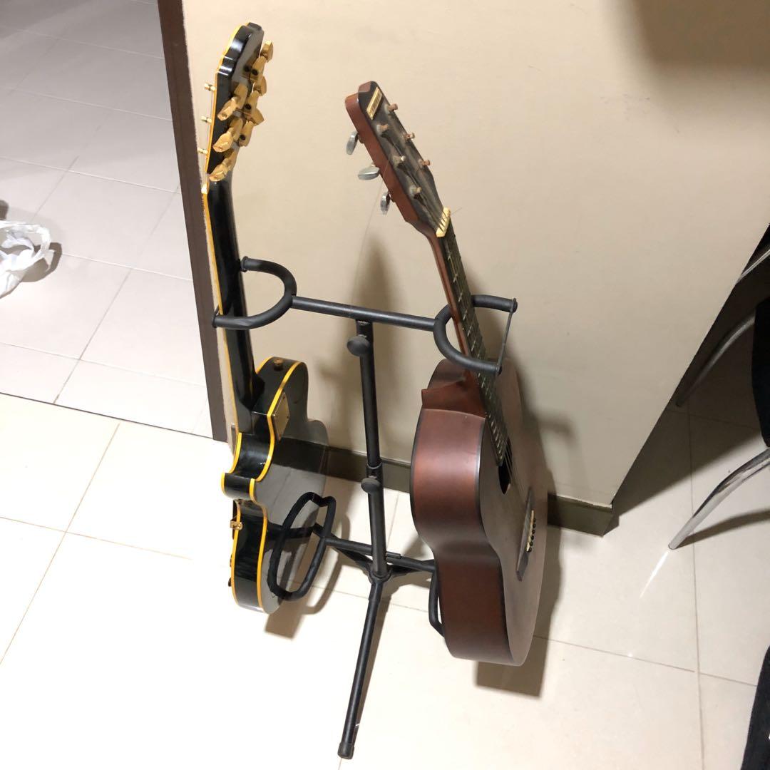 Guitar Stand for 2 Guitars, Hobbies & Toys, Music & Media, Music ...