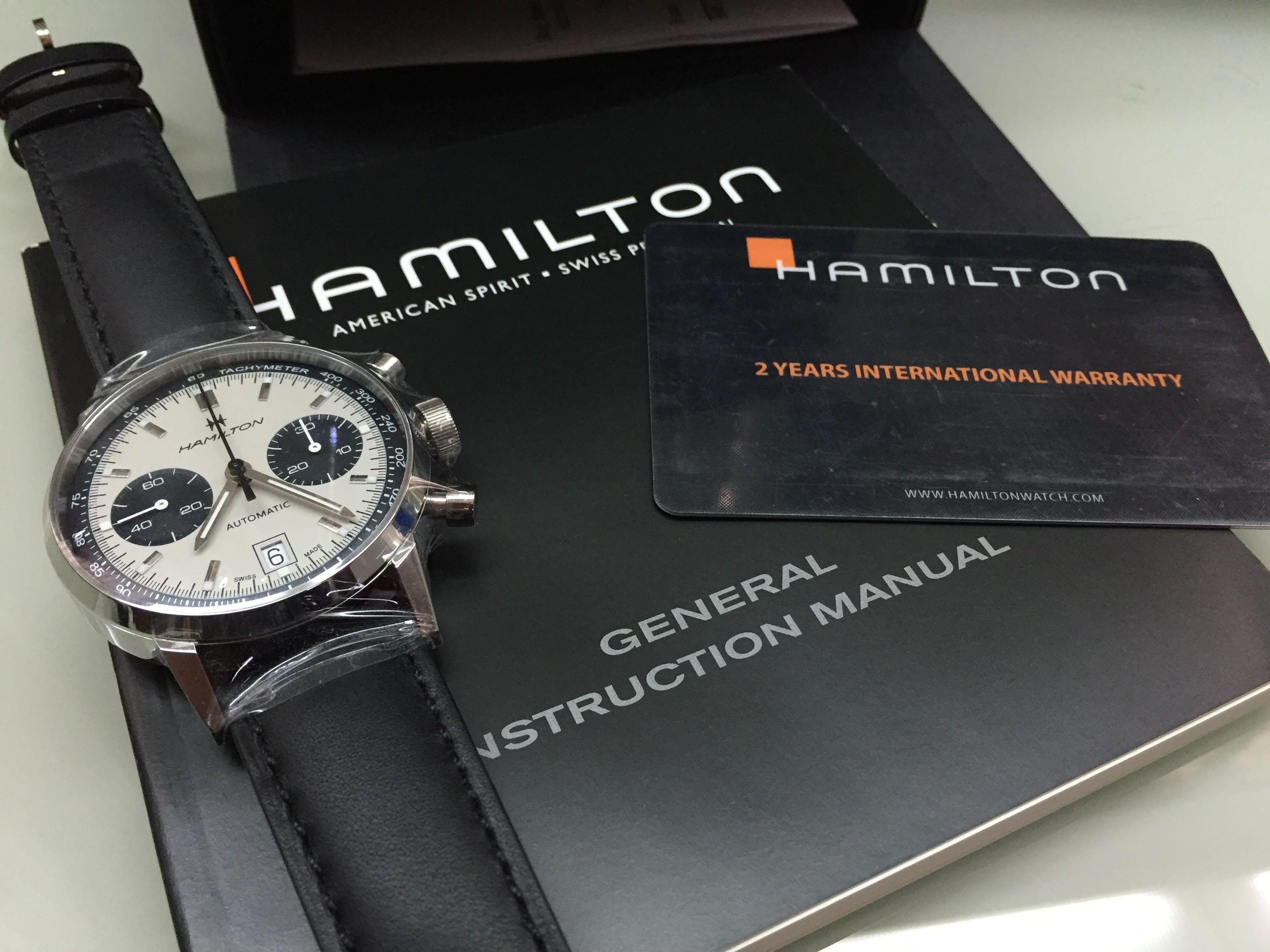 Hamilton intra matic panda dial chronograph, Men's Fashion, Watches ...