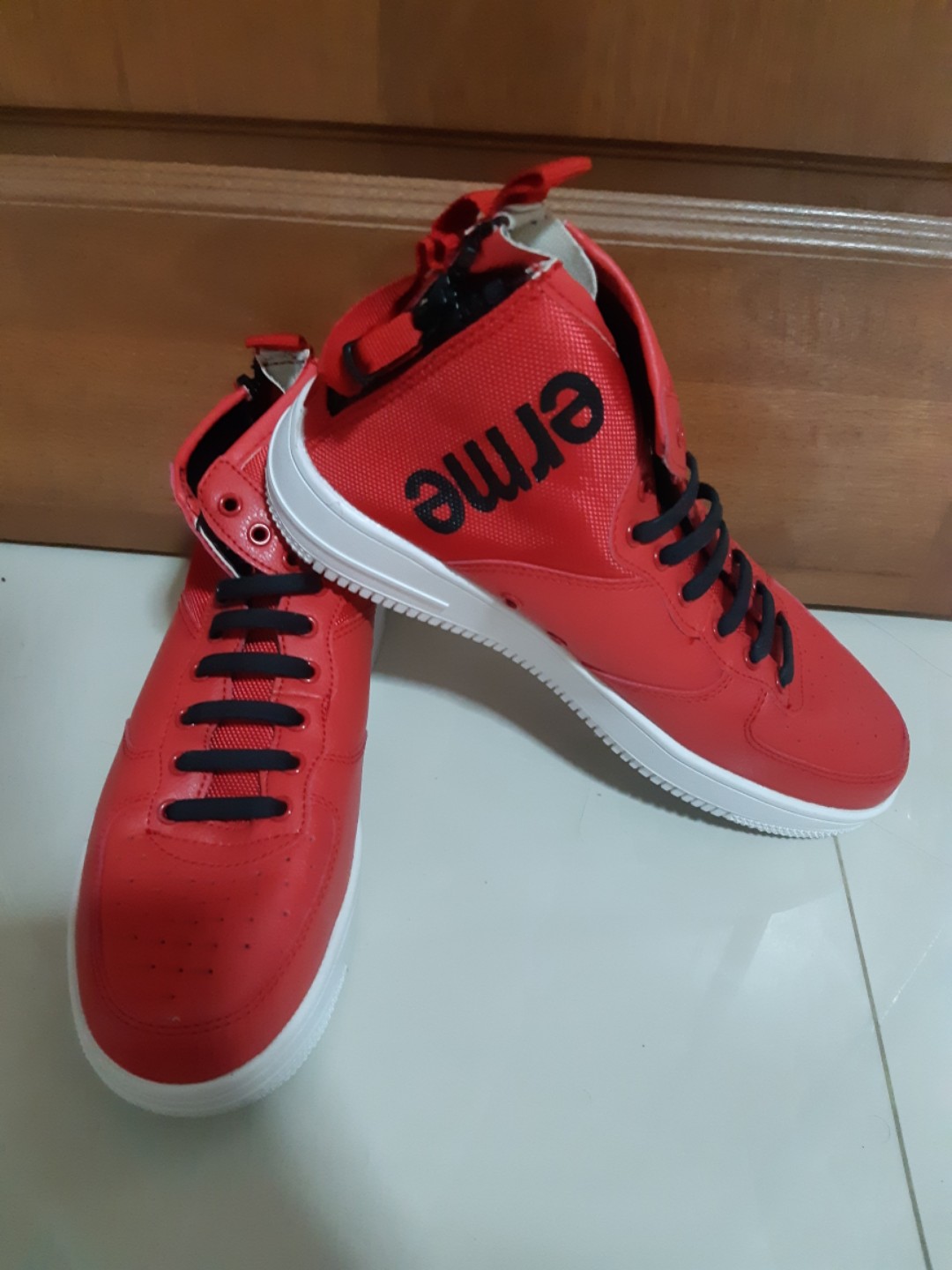 High Cut Shoe with zip for men (Supreme), Men's Fashion, Footwear ...